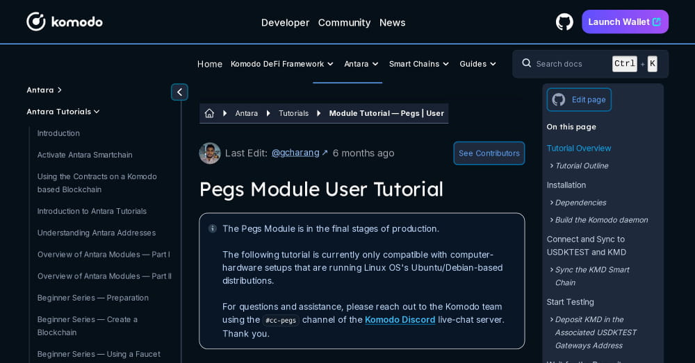 Pegs Module User Tutorial