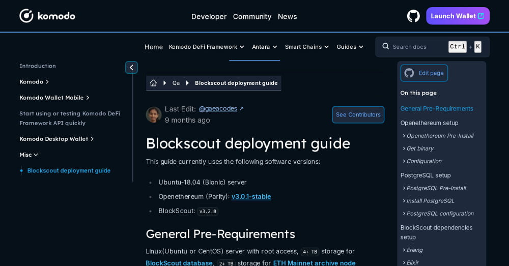 Blockscout deployment guide