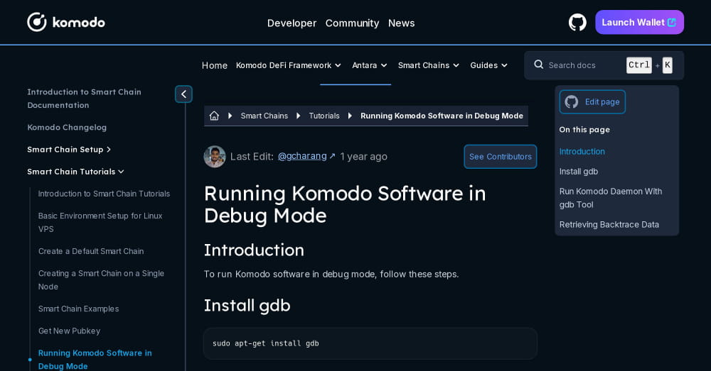 Running Komodo Software in Debug Mode